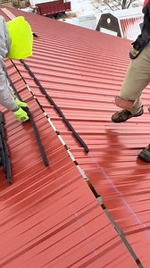 Installing closure strips #fypシ゚ #construction #roofing #rooftop #explore | Priscillalaruffera