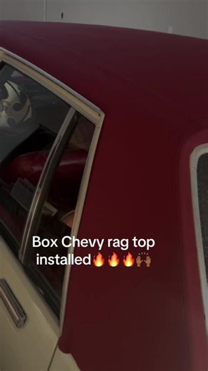 Box chevy rag top🔥🔥 #upholstery #fypシ #smallbusiness #foryoupage #trending #boxchevy #caprice #capriceclassic #ragtop