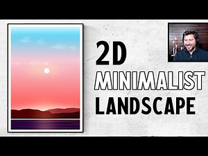 Inkscape Tutorial: How to Make Minimalist 2D Flat Vector Landscape Art using Gradient Tool