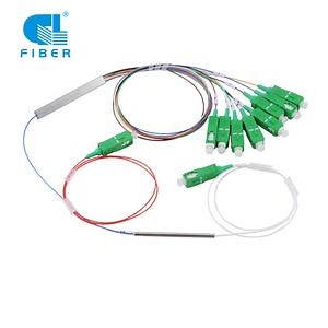 [Hot Item] FTTH Design 1*9 1: 9 Fiber Optic FTTH Unbalanced Hybrid 1X8 PLC Splitter with 1X2 Fbt Coupler 1X9 PLC Splitter
