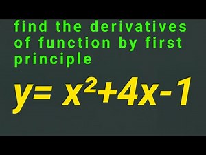 how to Find Derivatives Using First Principles | Step-by-Step Differentiation Guide