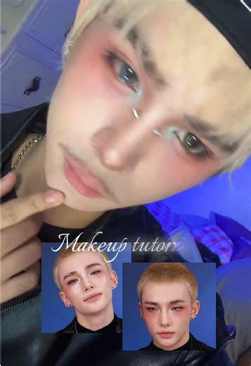 Hyunjin’s snake makeup tutorial🐍#makeuptutorial #mensmakeup #makeup