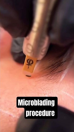 microblading procedure with blade #beautful eyebrows #viral shorts #foryoupage 😍