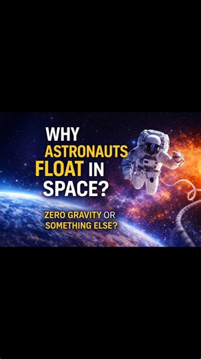 Why do astronauts float in space? 🚀Is it really zero gravity, or something else? 🤯#SpaceFacts