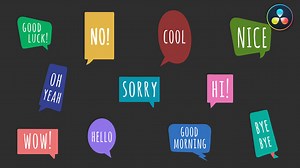 Colorful Speech Bubbles [Davinci Resolve]