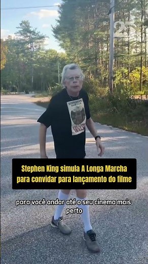STEPHEN KING SIMULA A LONGA MARCHA PARA DIVULGAR O FILME