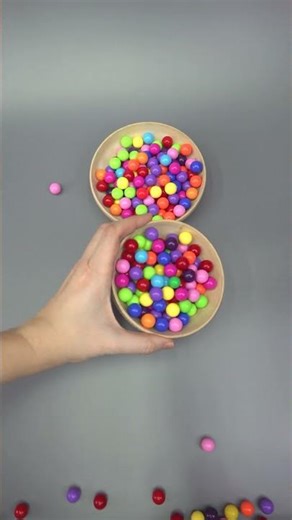Mesmerizing Colored Balls Falling From a Bowl🌈🔉 #asmr #satisfying #colorfulballs