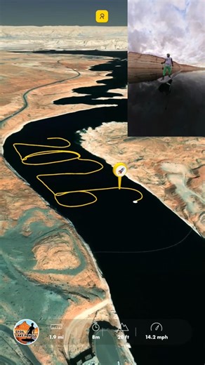"2026" GPS Art with an eFoil on Lake Powell