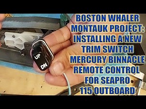 Installing a Trim Switch on a Mercury Binnacle Remote Control for SeaPro 115 Outboard #bostonwhaler