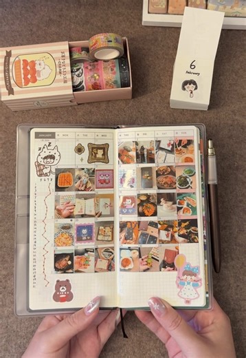 hobonichi weeks jan flipthrough i use my hobonichi weeks as a journal, writing down things i’m grateful for, junk journaling, one pic a day, and sleep tracking 🤍✨ @hobonichitecho_official #hobonichi #hobonichiweeks #journaling #flipthrough #planner