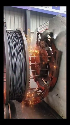 Real Engineerings | Engineering & Technology & Gadgets & DIY | Sparks of Strength: Automatic Cage Welding! 🏗️💥 ​Observe the hypnotic and fiery process of a Reinforcement Cage Welding Machine in full... | Instagram