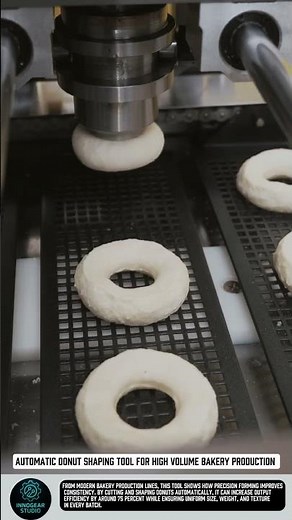 Automatic donut shaping tool for high volume bakery production #tools