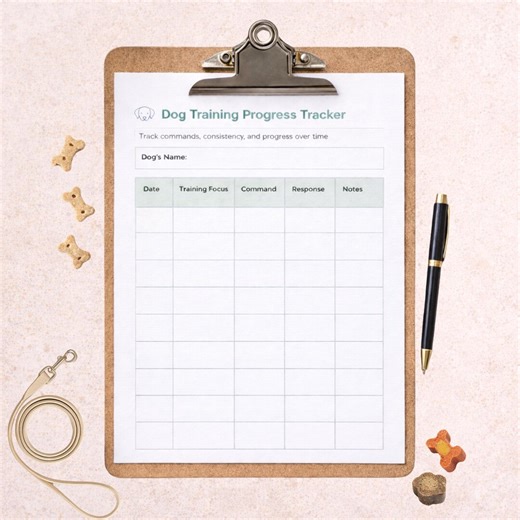 Dog Training Progress Tracker Printable | Dog Training Log | Command & Behavior Training Chart   Bonus Reference - Etsy Canada