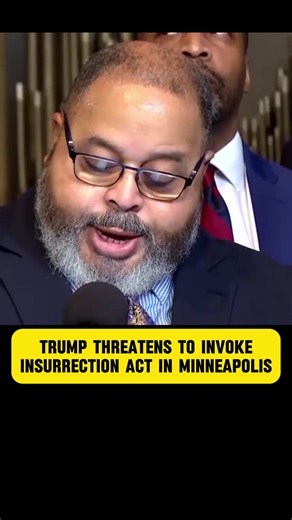 President Donald Trump Threatens to Invoke Insurrection Act in Minneapolis 🥶🤔🇺🇸 #fyp #fypシ #minneapolis #ice #trump