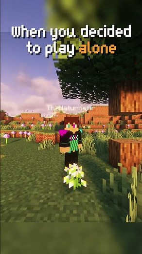 Decided to play alone… | Minecraft #minecraft #minecraftshorts