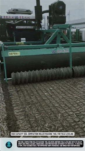 High capacity soil compaction roller machine tool for field leveling #tools