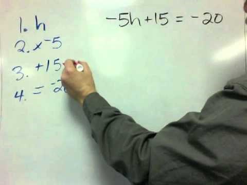 Solving equations by "working backwards"