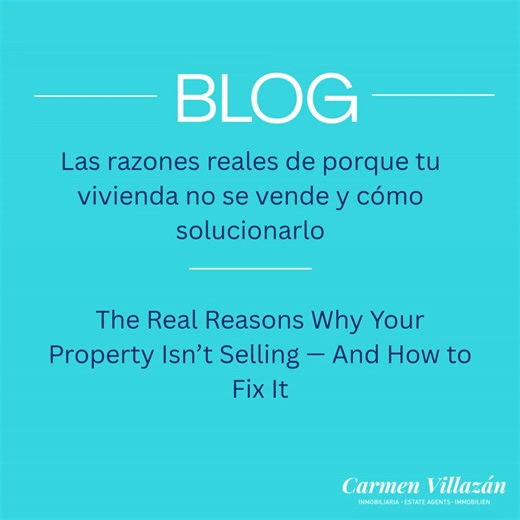Tu casa no se vende… y no es casualidad. 🏡 Hay razones reales detrás, y la mayoría tienen solución. Te contamos qué está pasando y cómo darle la vuelta. 🔎 Lee el artículo completo aquí: https://carmenvillazan.com/porque-tu-vivienda-no-se-vende/ #Inmobiliaria #VenderTuCasa #MercadoInmobiliario #Fuerteventura #Corralejo #ConsejosInmobiliarios #CarmenVillazan #Propietarios Your home isn’t selling… and it’s not a coincidence. 🏡 There are real reasons behind it — and most of them can be fixed. We 