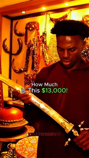 IShowSpeed finds out how much this gold sword costs 😭⚔️