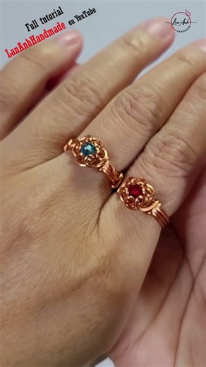 Flower ring - Free tutorial video link above the title #shortsvideo #ring