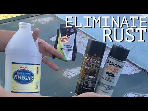 Eliminate Rust with Vinegar, Dupli Color Rust Fix, and Primer
