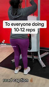 if you are comfortably doing 10-12 reps on a specific weight , increase the weight to the one that you can only do 6-8 reps of , keep doing this weight until you can do 10-12 reps then you increase again and repeat . this is the best way to progress. #fitnesstiktok #fitnessmotivation #workout #training #gym #gymtok #fitnessmodel #weightloss #fatloss #fyp | Molebogeng Le Grange