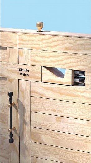 Wooden Slide Door Auto Lock Latch with Spring Mechanism