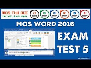 MOS Word 2016 Practice Exam 5