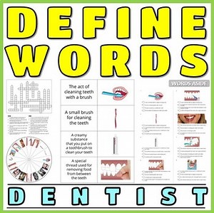 Defining Word Search Scramble Crossword Puzzles Flash Cards DENTIST