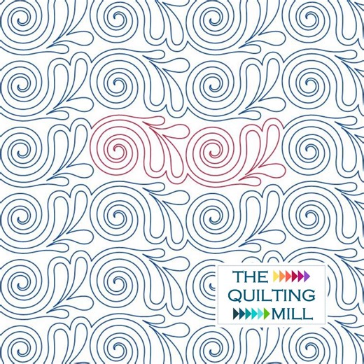 Sea Swirl Printable Pantograph | Self-print Paper Quilting Design With Elegant Swirls for Longarm Quilting - Etsy Australia