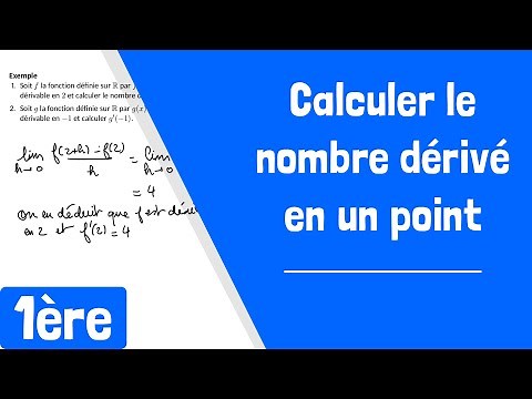 Comment calculer le nombre dérivé d'une fonction en un point ?