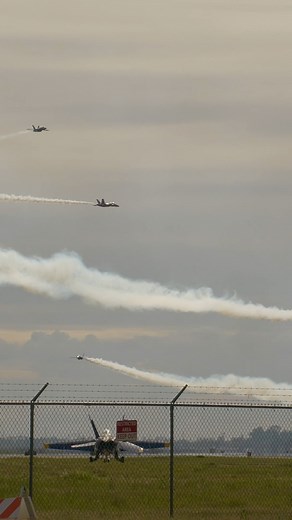 The Blue Angels completing the loop break cross over Sacramento California #usa #usnavyblueangels #blueangels | BrandonBottsavfilms