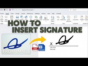 How to add signature in Microsoft Word or PDF (Image to Document)