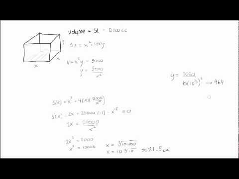 How to minimize the surface area of a box