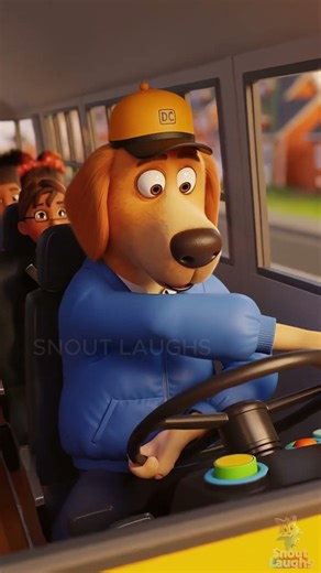 Dog Tries Driving School Bus – Kids Panic 🐶🚌😂 | Funny 3D Cartoon | #snoutlaughs