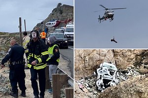 Four survive after Tesla plunges 250 feet off Calif. cliff: ‘Absolute miracle’
