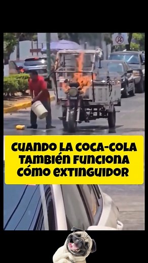 Cuando la Coca-cola también funciona como extinguidor #memes #broma #humor #risas #fire #cocacola #fail | Vlol