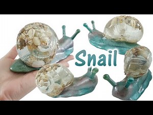 DIY Large Seashell Garden Snail - Beginner Resin Project