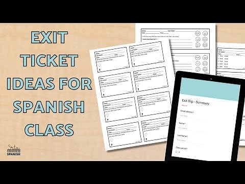 Exit Ticket Ideas for Spanish Class | Using Formative Assessment in Spanish Class