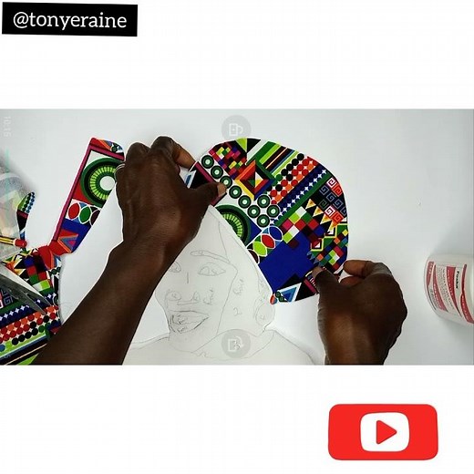 Step by Step process of a portrait quilt