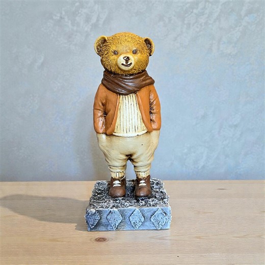 Middle Class Series Teddy Bear – Hand Painted Polyester Teddy Sculpture | Modern Minimal Art Decor - Etsy