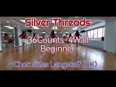[Newcomer 06] Silver Threads Line Dance (Beginner) Let's Practice Together~🤗