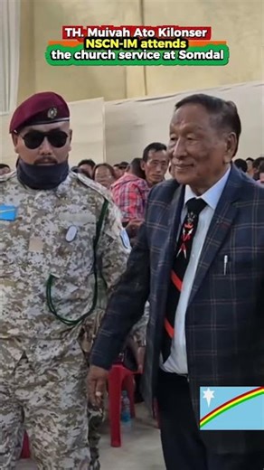 TH. Muivah Kilonser NSC-IM attends Church Service at Domdal #viralshort #army #military ❤️😊