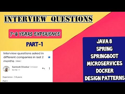 Java Interview Questions | 7 - 8 years of experience #168