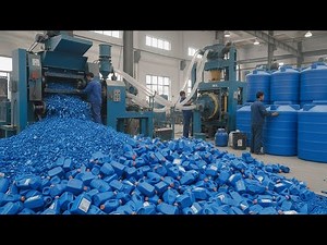 Amazing Recycling Process of Dirty Oil Plastic Bottles Convert Into Blue Plastic Water Tank