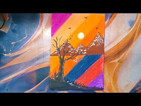 Soft pastel colour drawing 😍 easy and beautiful Painting ✨️