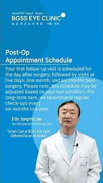 Post-operative Follow-up Schedule and Eye Drop Instructions for ICL Surgery #BGSS_EYE_CLINIC #ICL