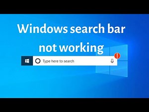 Windows Search Bar Not Working? Here's H... | Open Video
