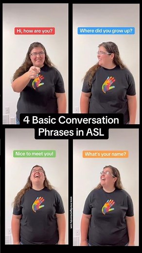 💬 How to sign 4 basic ASL conversation phrases | Beginner ASL Conversation