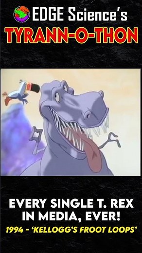 Every T. rex In Media, Ever! - 1994 - 'Kelloggs Froot Loops' | Tyrann-O-Thon #shorts